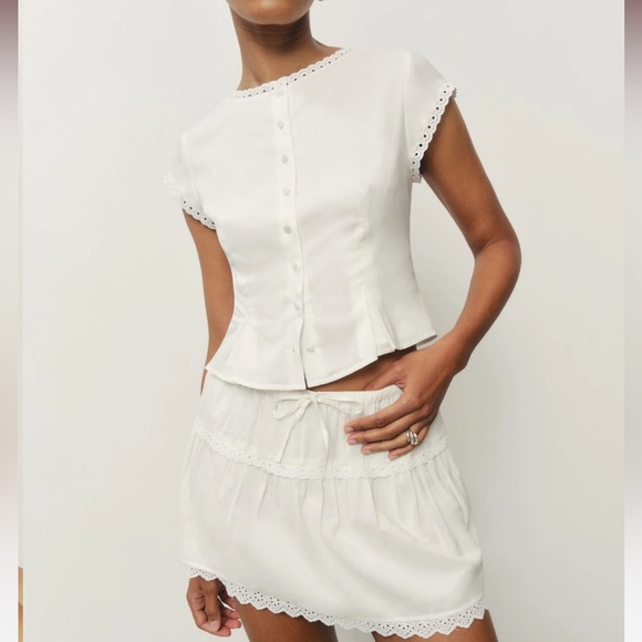 Reformation | Dresses | Reformation Valetta Two Piece In White New ...